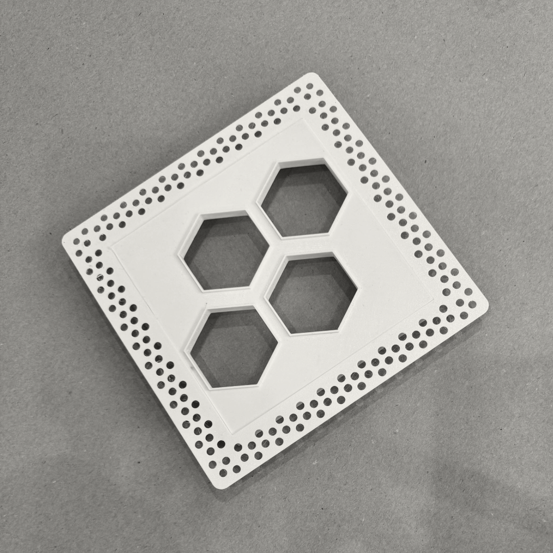 6"x6" Plaster-In Vent - Hexagon Design - Register – HIFI VENT